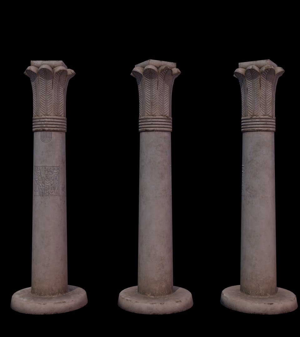 Ancient Egypt PalmColumn 3D Model - TurboSquid 2369286
