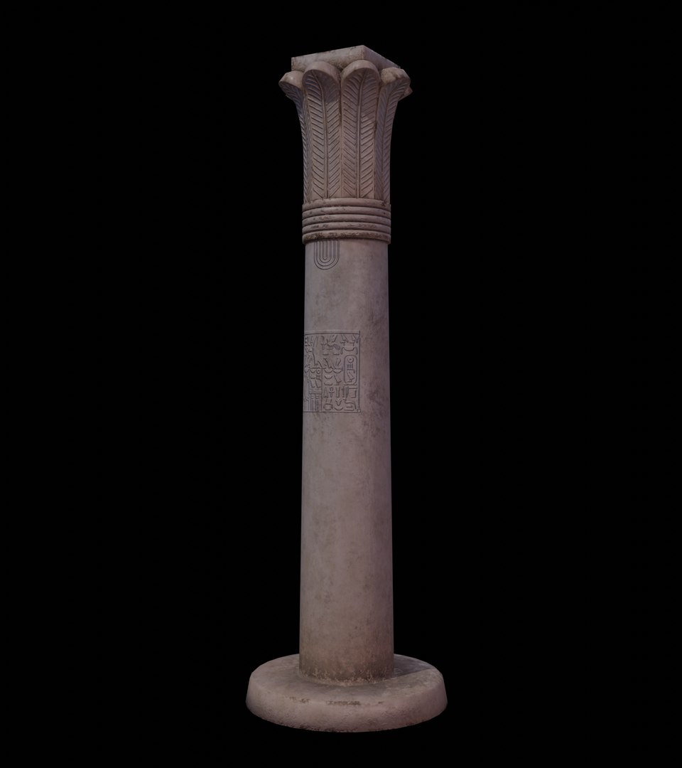 Ancient Egypt PalmColumn 3D Model - TurboSquid 2369286