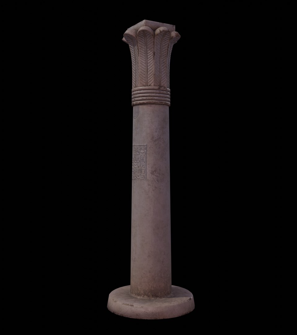 Ancient Egypt PalmColumn 3D Model - TurboSquid 2369286