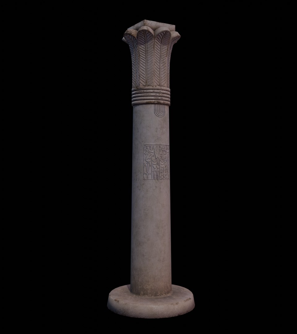 Ancient Egypt PalmColumn 3D Model - TurboSquid 2369286