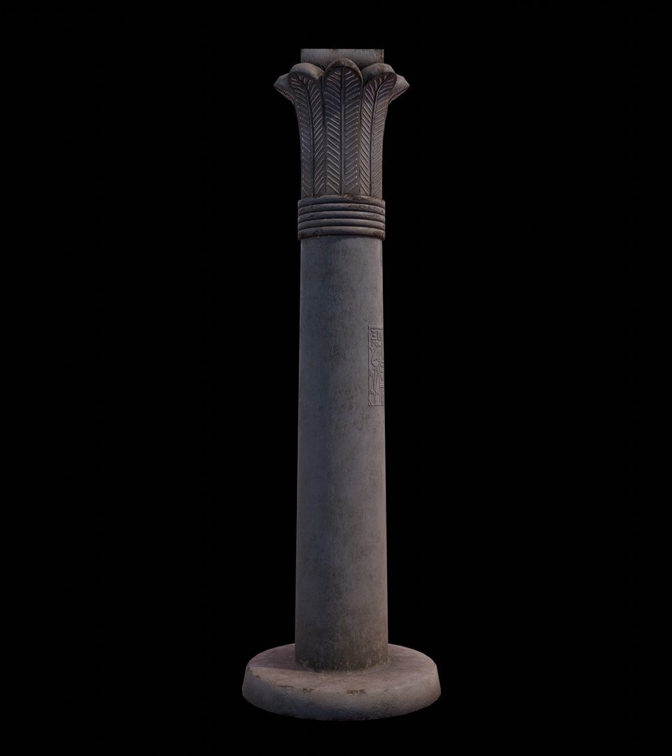 Ancient Egypt PalmColumn 3D Model - TurboSquid 2369286