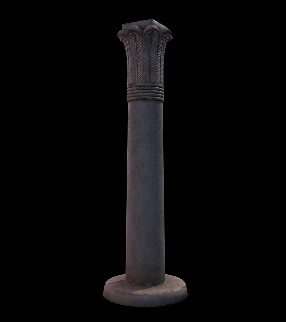 Ancient Egypt PalmColumn 3D Model - TurboSquid 2369286