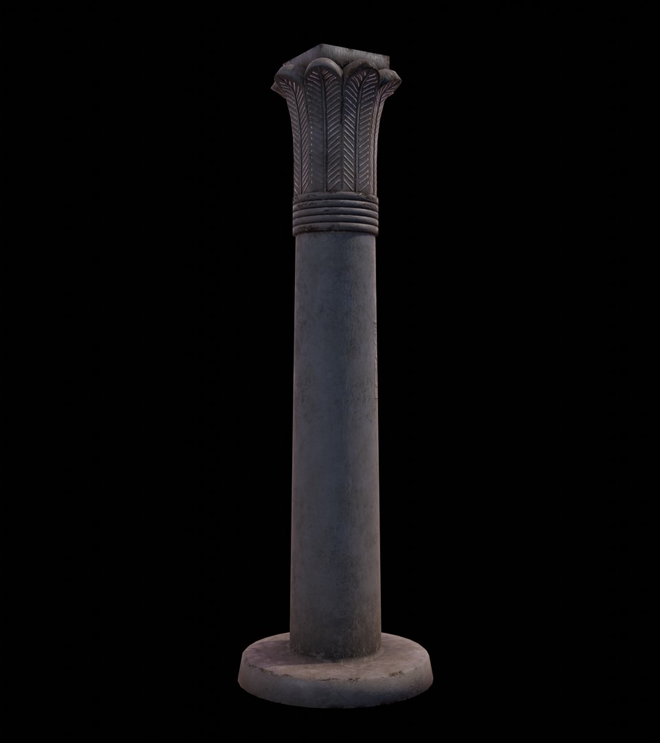 Ancient Egypt PalmColumn 3D Model - TurboSquid 2369286