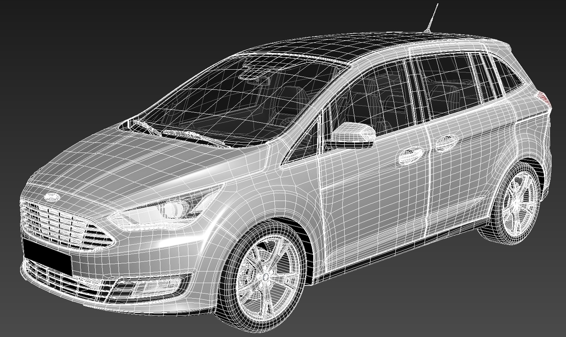 Ford Grand C-Max 2018 3D Model - TurboSquid 2224144