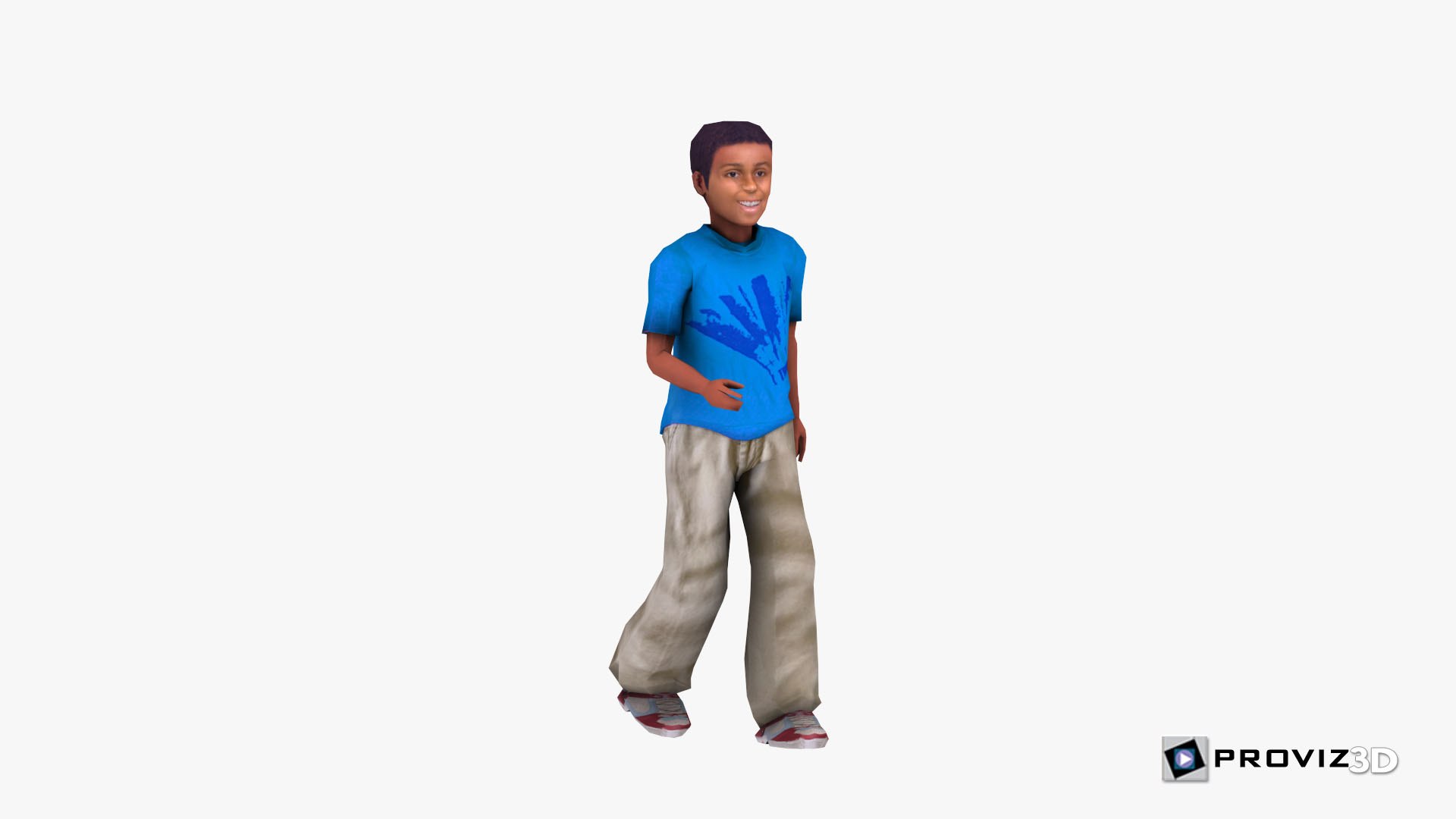 Walking Children 3d Model