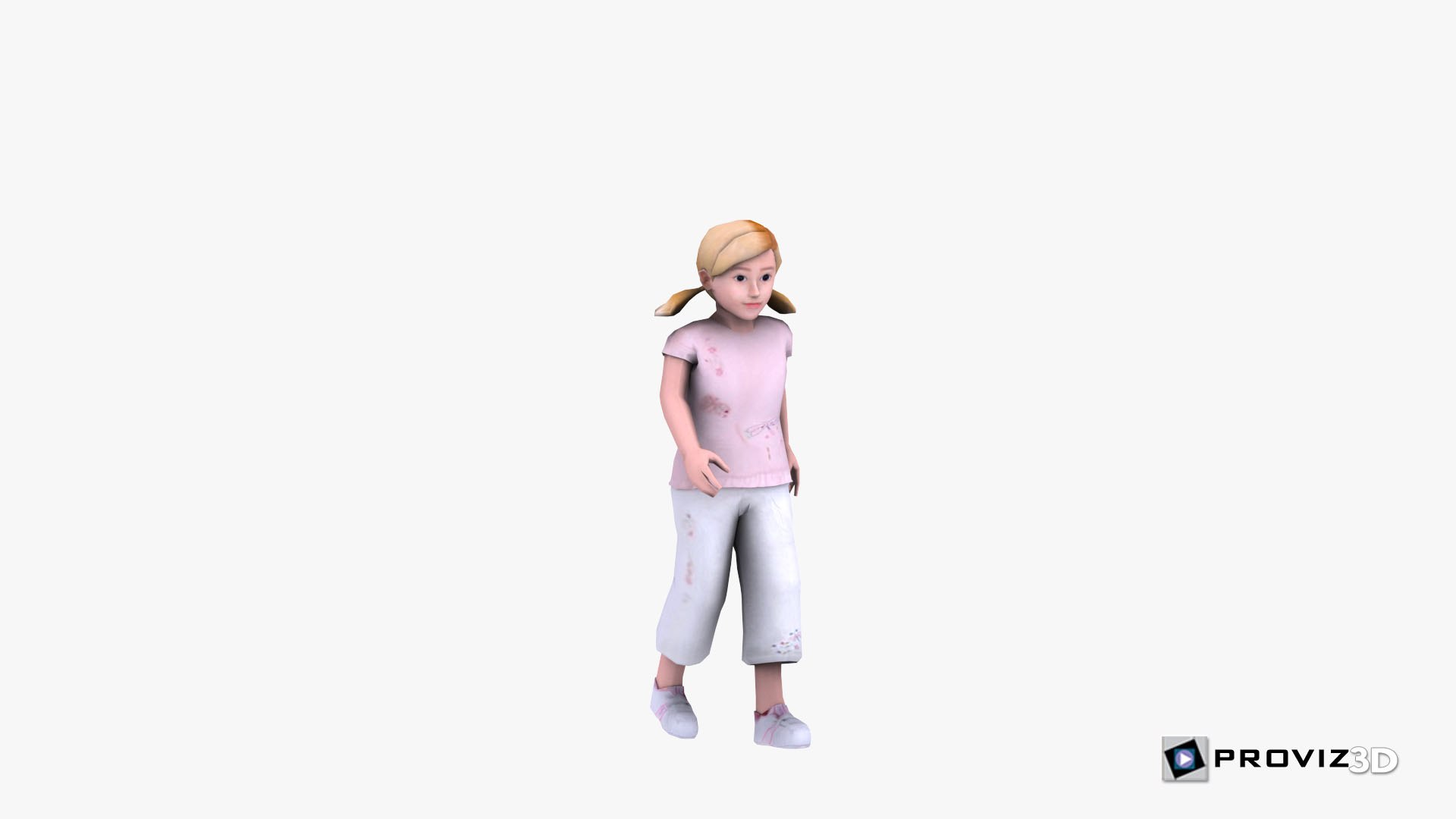 Walking Children 3d Model