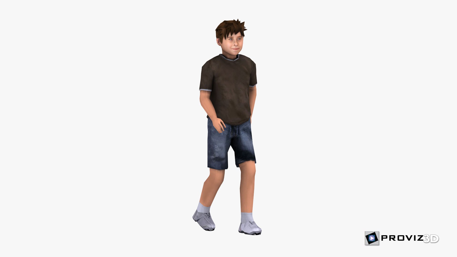 Walking Children 3d Model