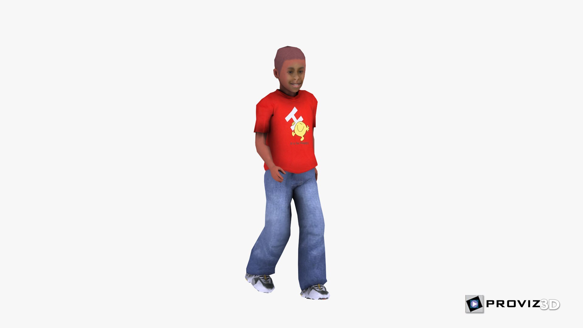Walking Children 3d Model