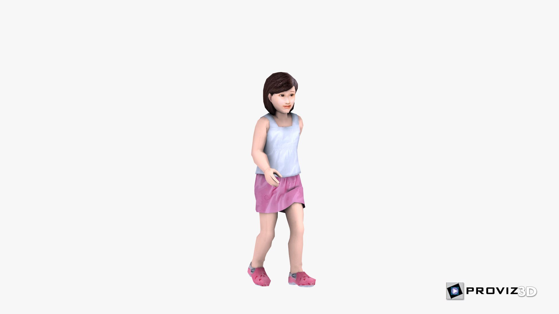 Walking Children 3d Model