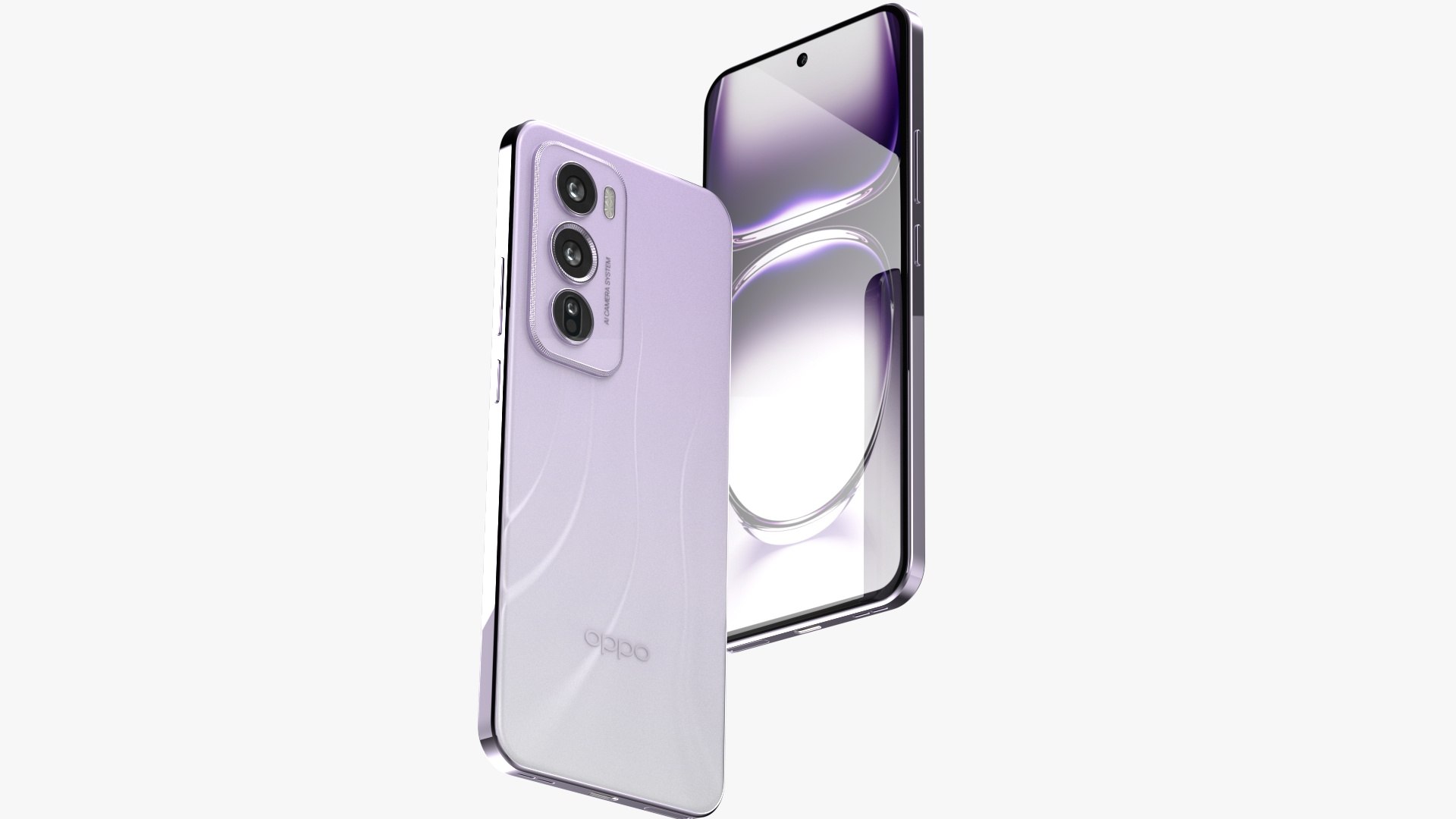 3D OPPO Reno 12 Pro Silver Fantasy Purple - TurboSquid 2231943
