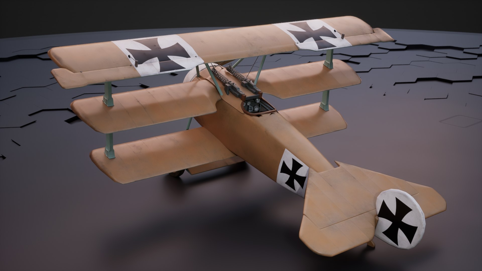 3D Fokker Dr1 - Ww1 Red Baron 3D Model Model - TurboSquid 2291493