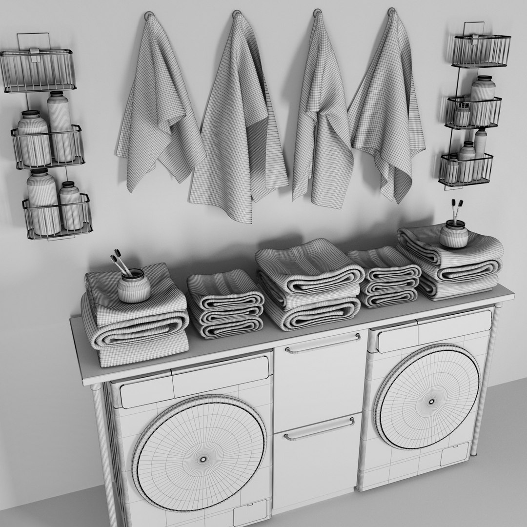 Set Laundry 3D - TurboSquid 1585943