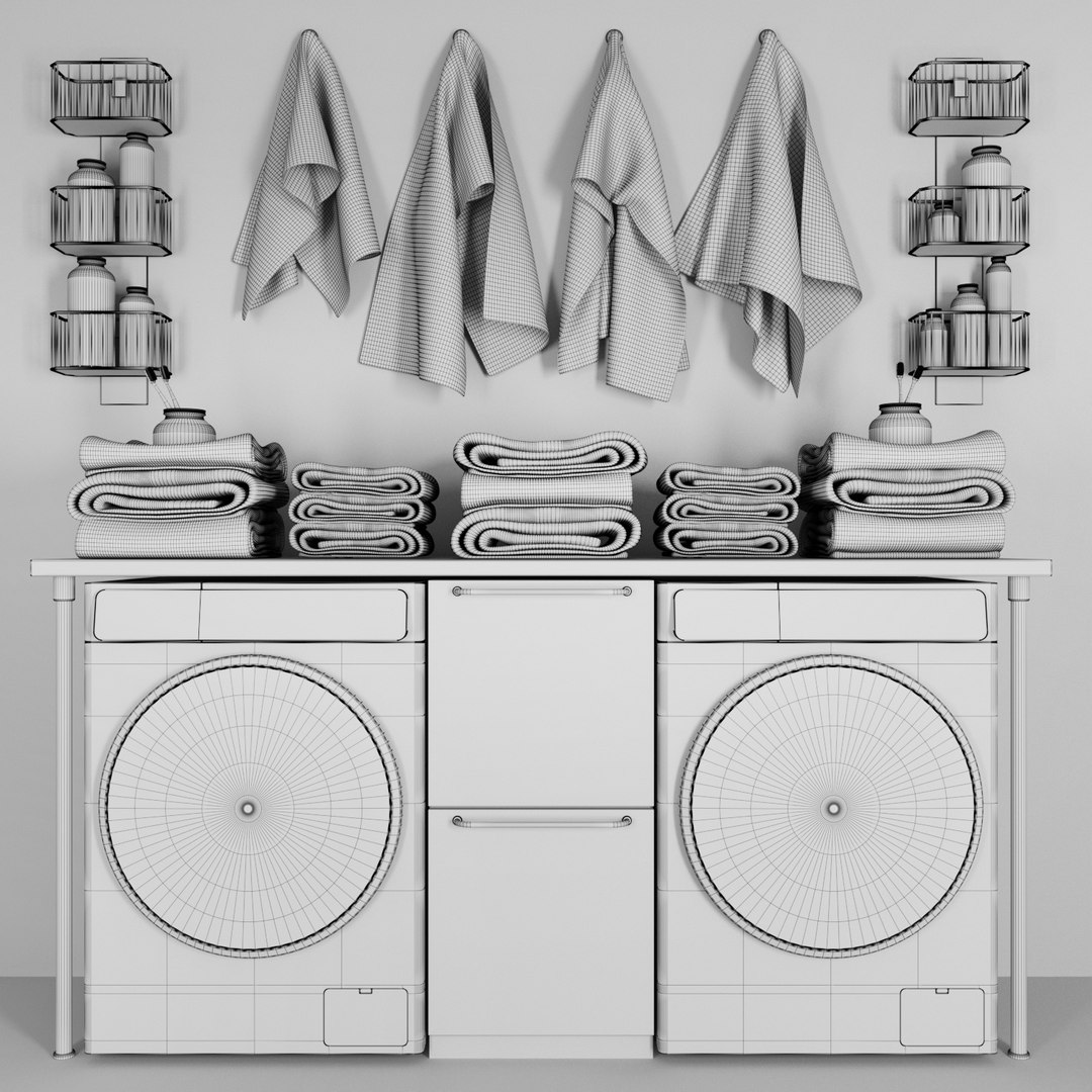 Set Laundry 3D - TurboSquid 1585943