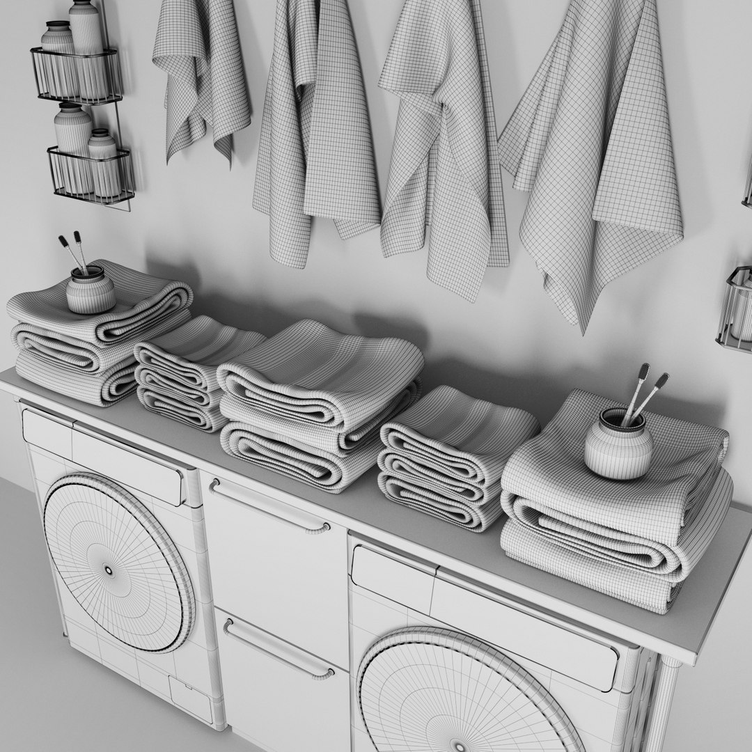Set Laundry 3D - TurboSquid 1585943