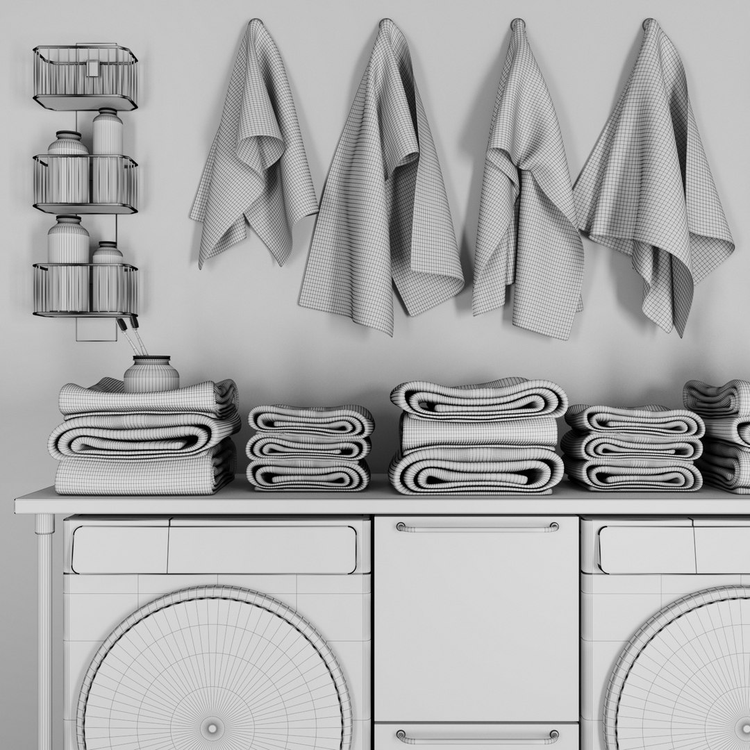 Set Laundry 3D - TurboSquid 1585943