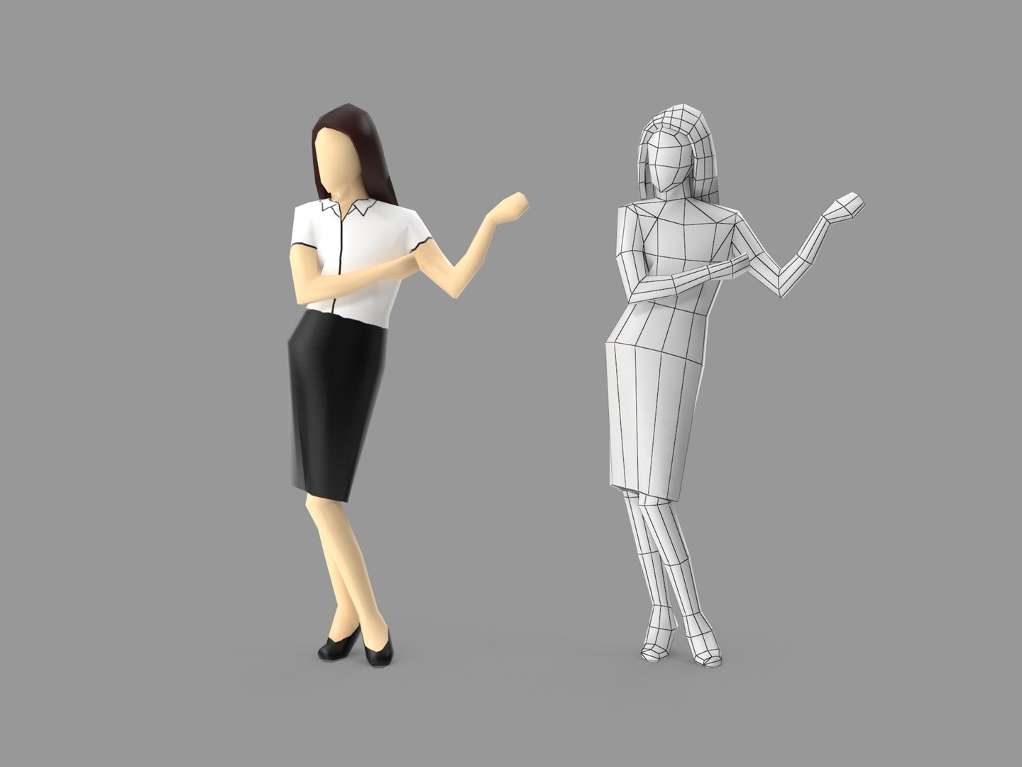 3D Business Woman Model - TurboSquid 1398709