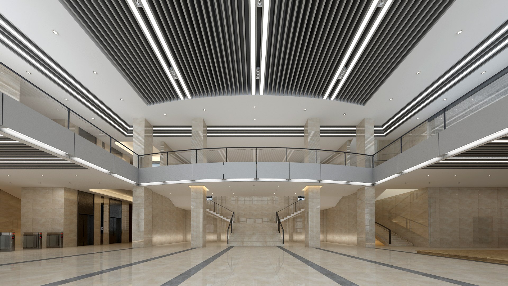 3D Modern Hall 19 Model - TurboSquid 2110031