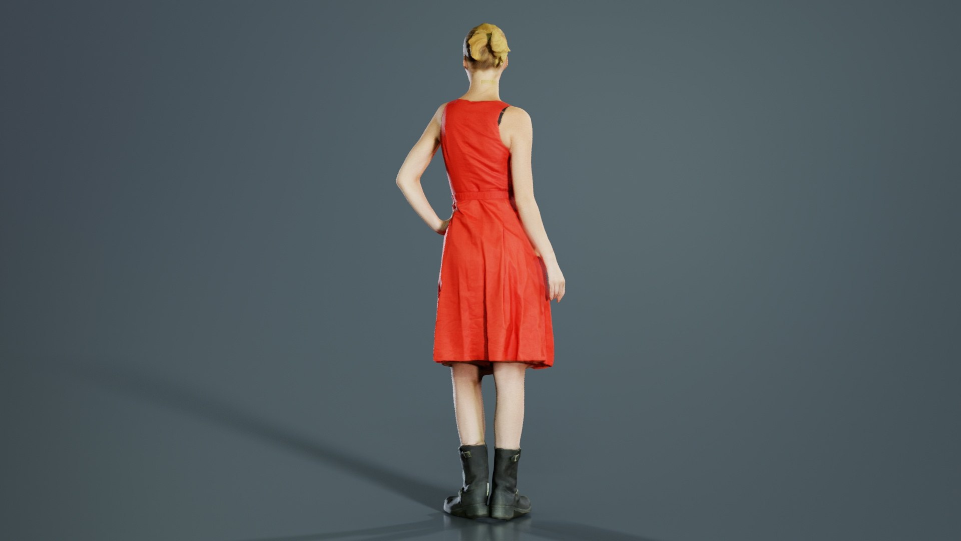 3D Model Woman In Red Remastered - TurboSquid 2365646