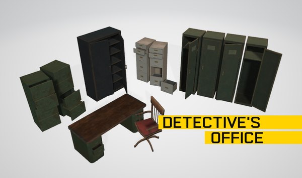 modelo 3d Oficina del detective - TurboSquid 1344986