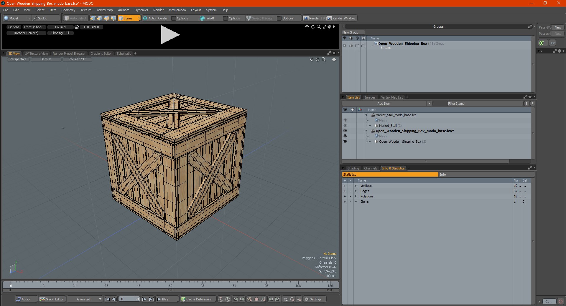 3D Open Wooden Shipping Box - TurboSquid 1863147