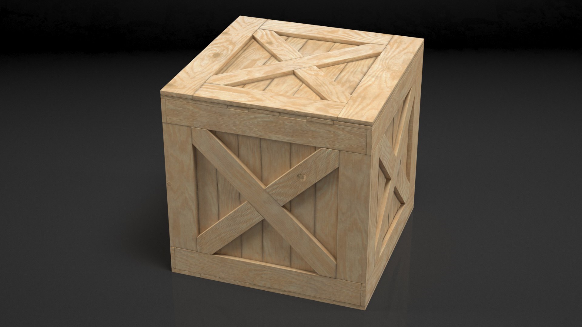 3D Open Wooden Shipping Box - TurboSquid 1863147