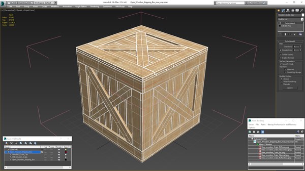 3D Open Wooden Shipping Box - TurboSquid 1863147