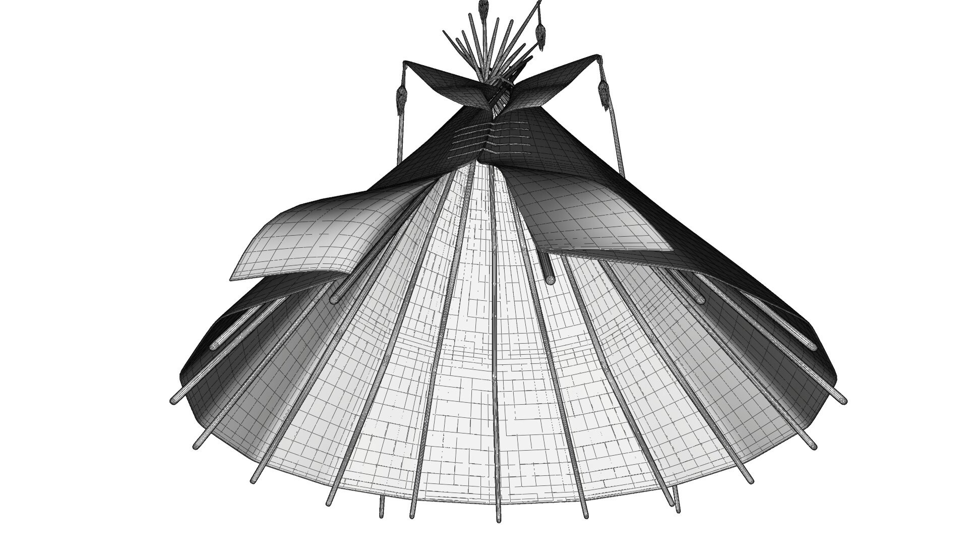 Tepee 3D Model - TurboSquid 1714516