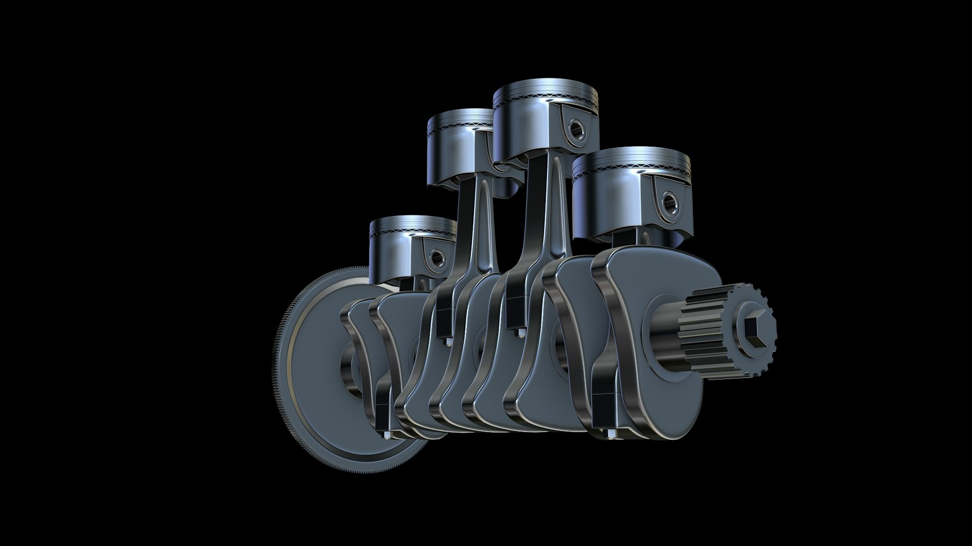 High Poly Piston Engine Model - TurboSquid 1803565