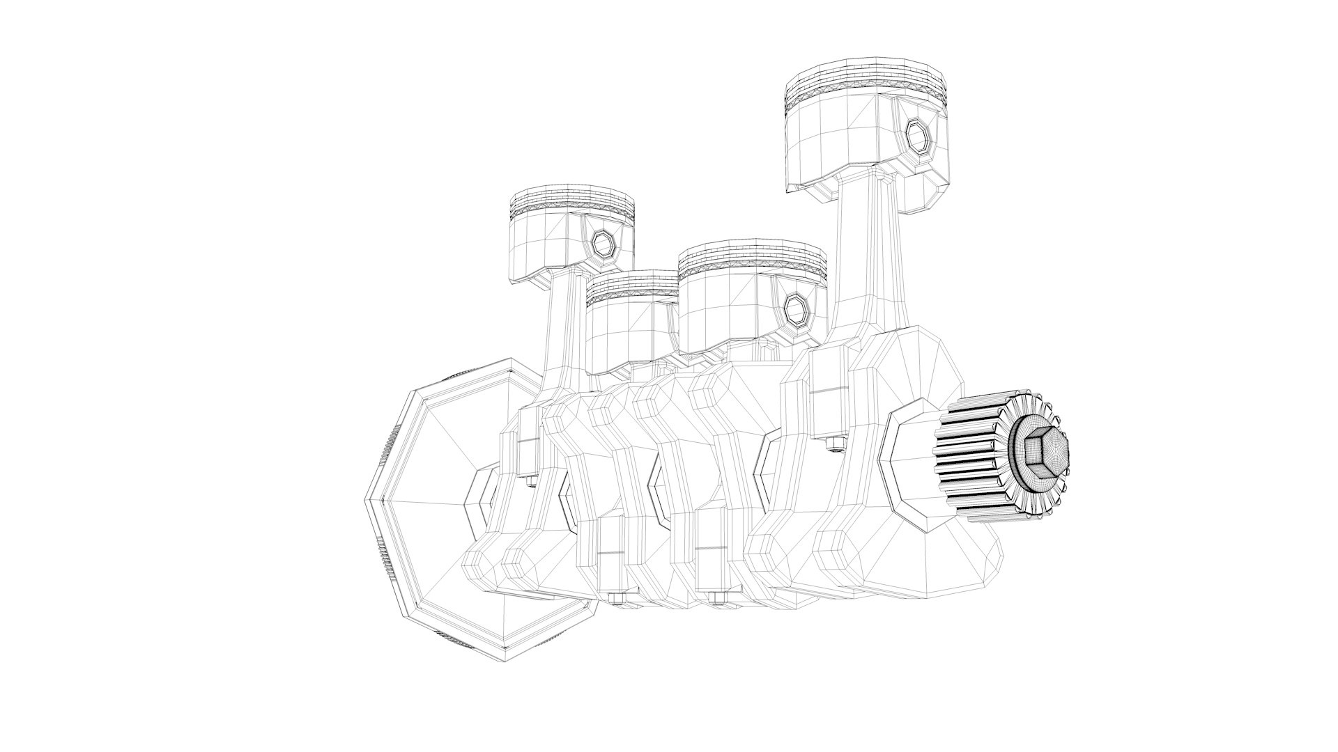 High Poly Piston Engine Model - TurboSquid 1803565