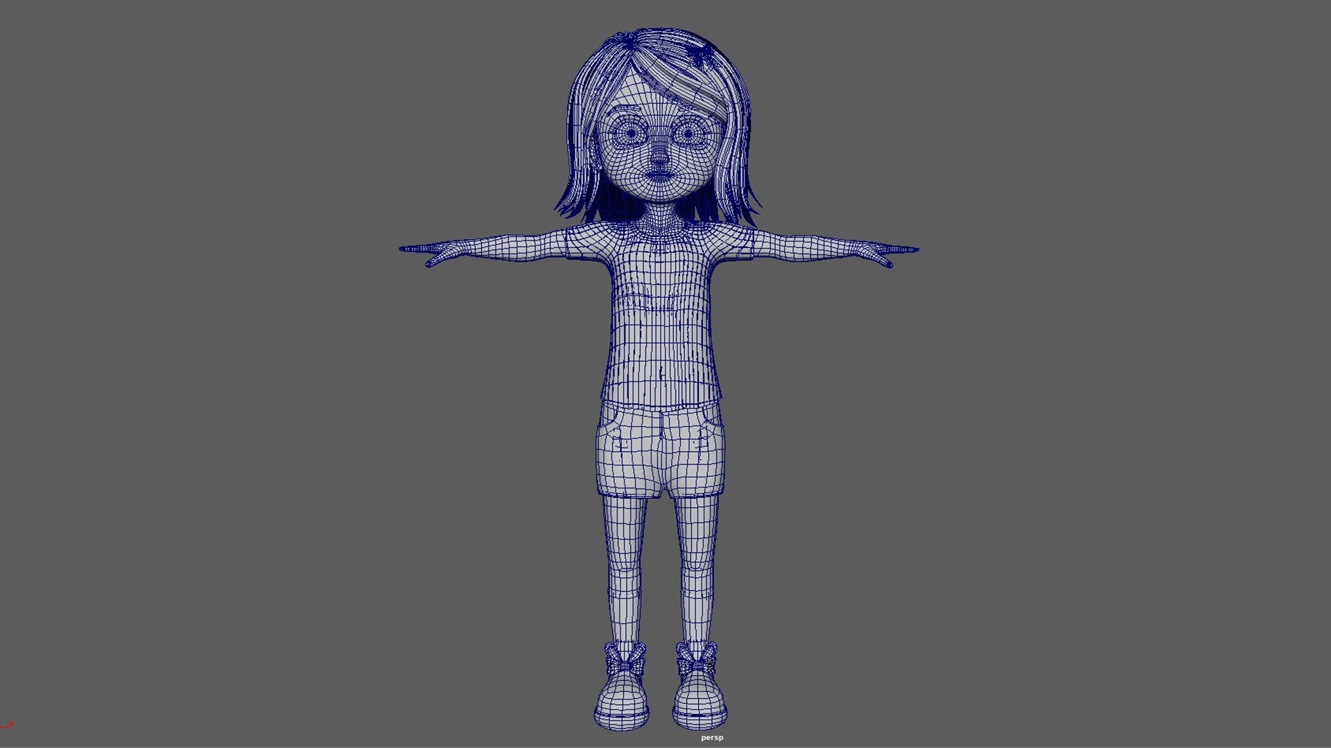 3D Cartoon Girl Character No RIG 3D - TurboSquid 2247756
