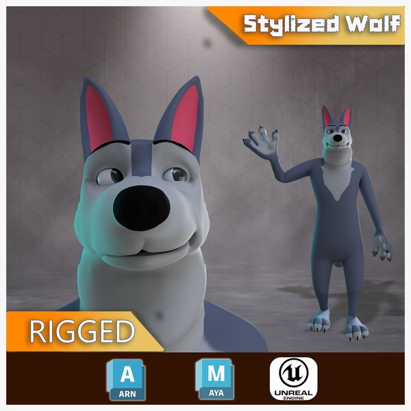 Stylized Old Wolf Rigged 3D model - TurboSquid 2012154