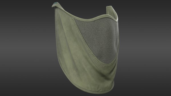 Green face cover mask model - TurboSquid 1439043