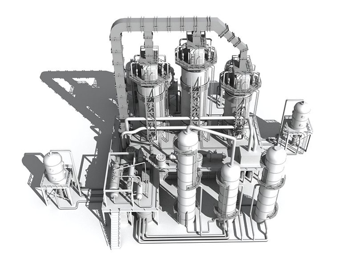 Refinery Unit 1 3d Model