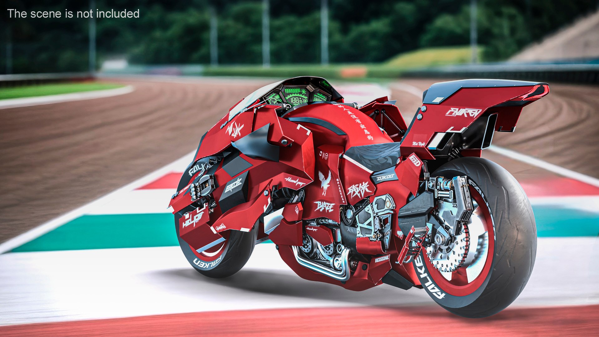 3D Futuristic Racing Motorbike Concept - TurboSquid 2230709