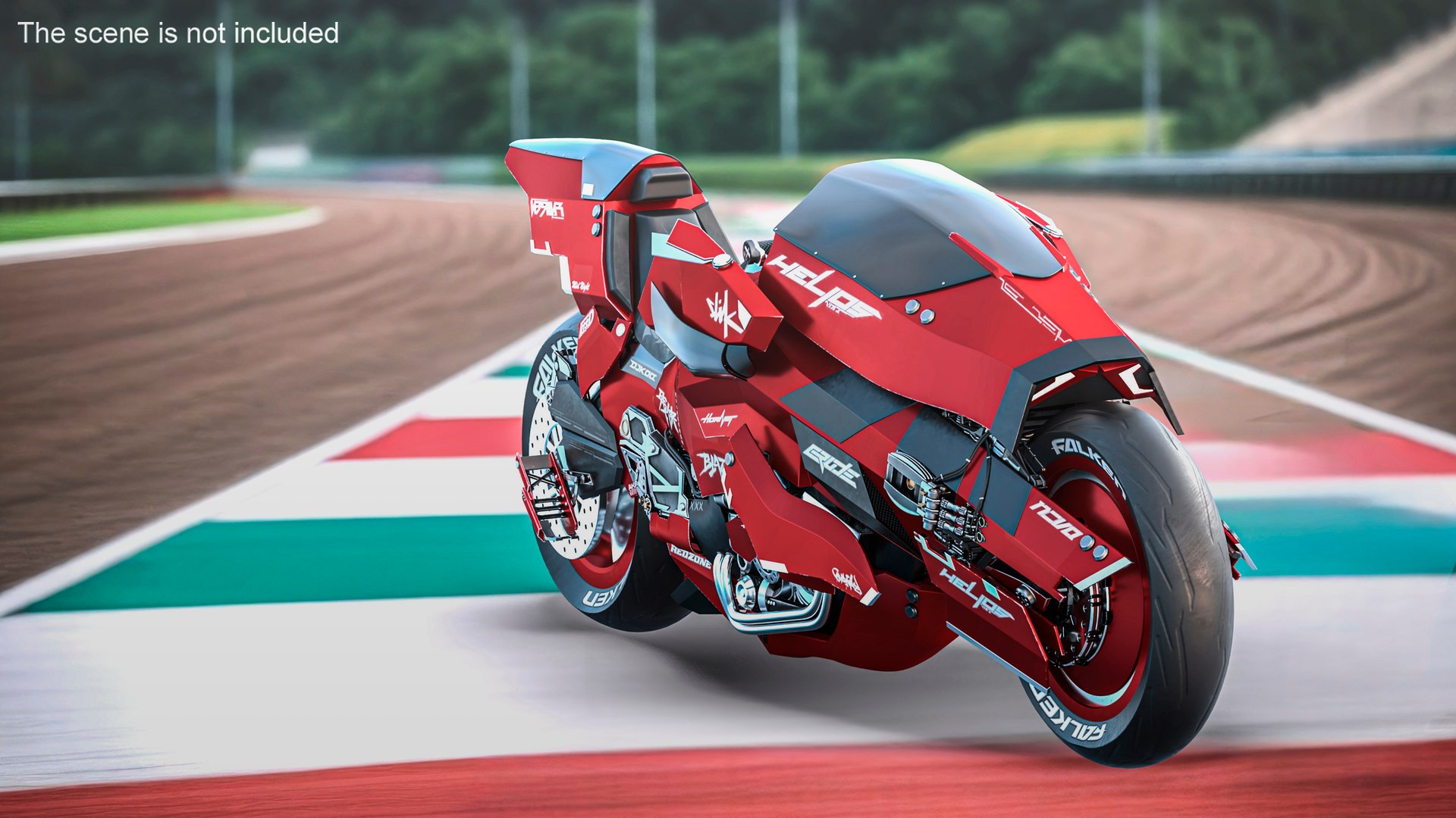 3D Futuristic Racing Motorbike Concept - TurboSquid 2230709