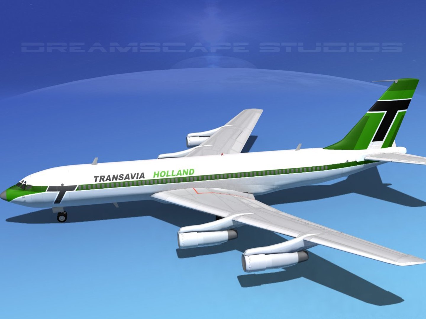 707-320 Airlines Boeing 707 3d 3ds