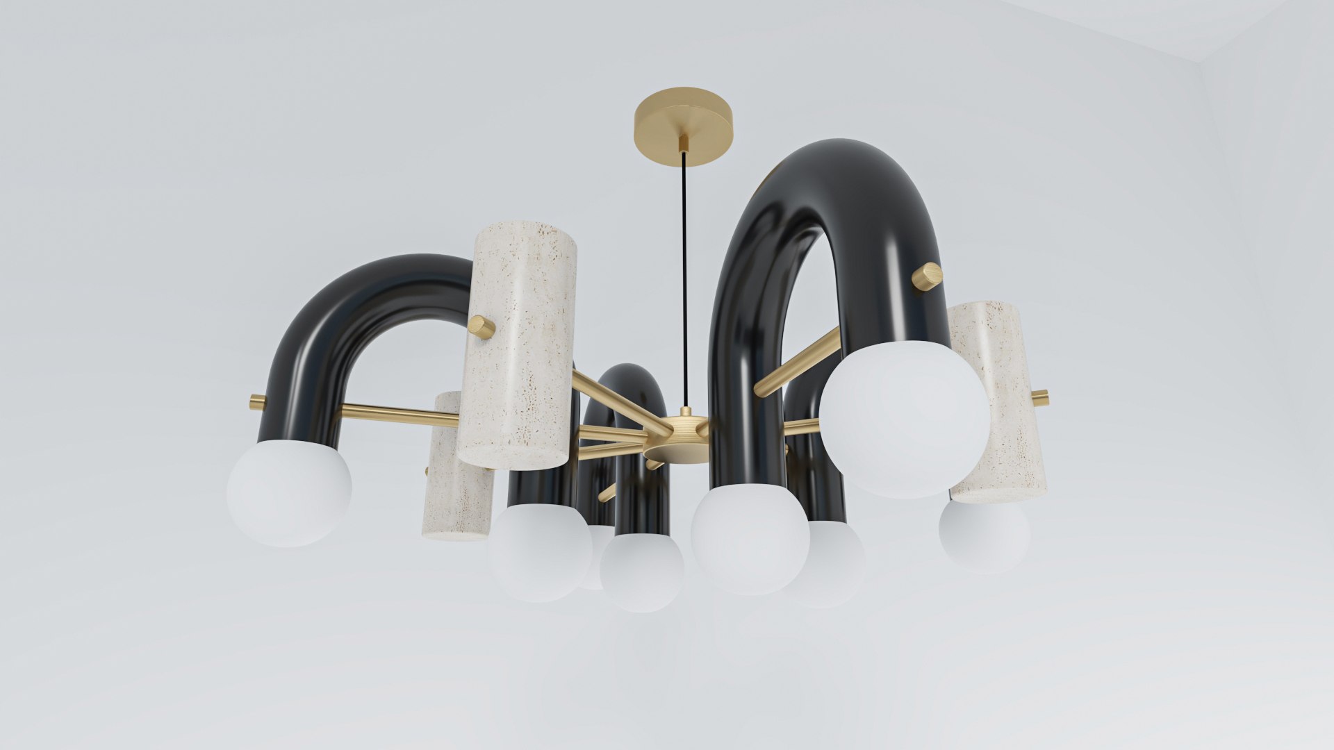 Brass Pyppe Suspension Lamp 100 Model - TurboSquid 2241711