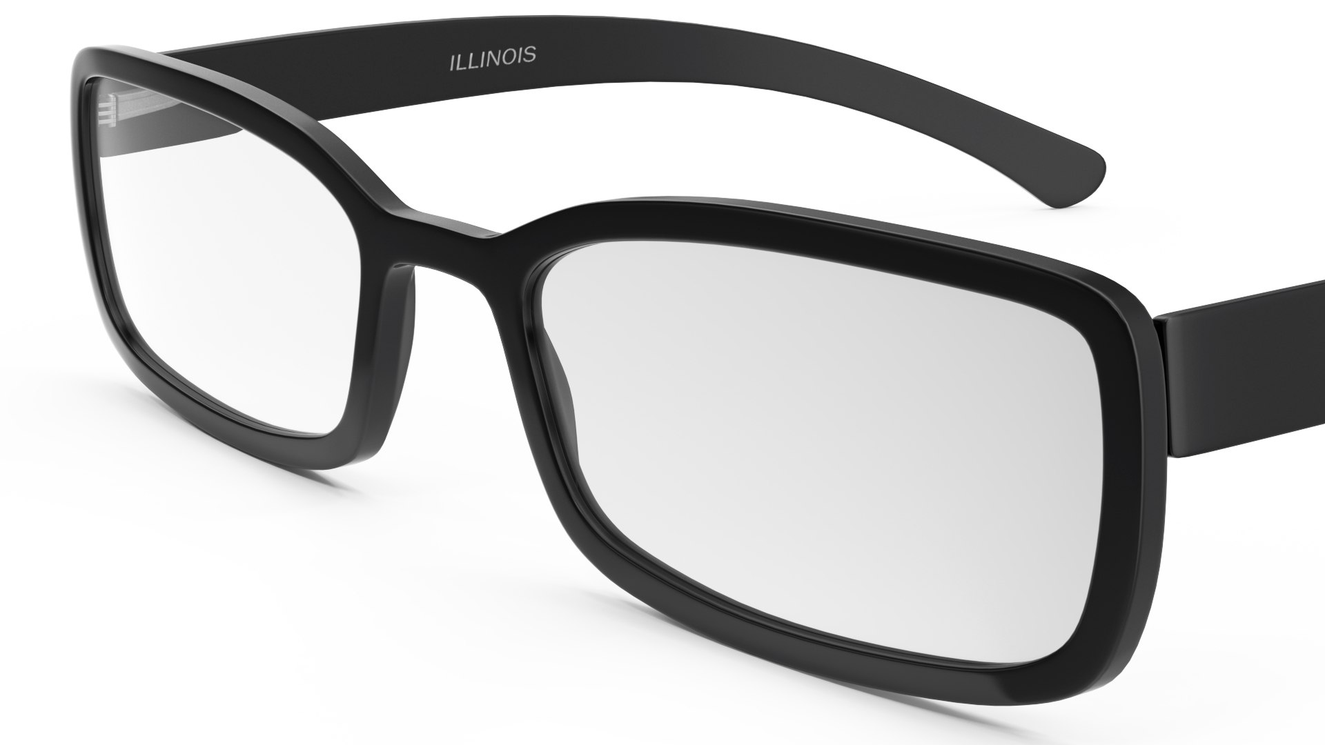 Optical Square Glasses Black 3d Turbosquid 2143554