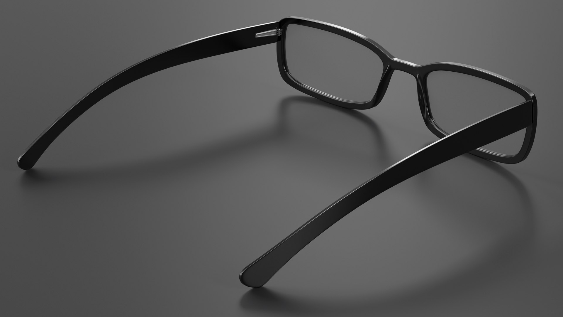 Optical Square Glasses Black 3D - TurboSquid 2143554