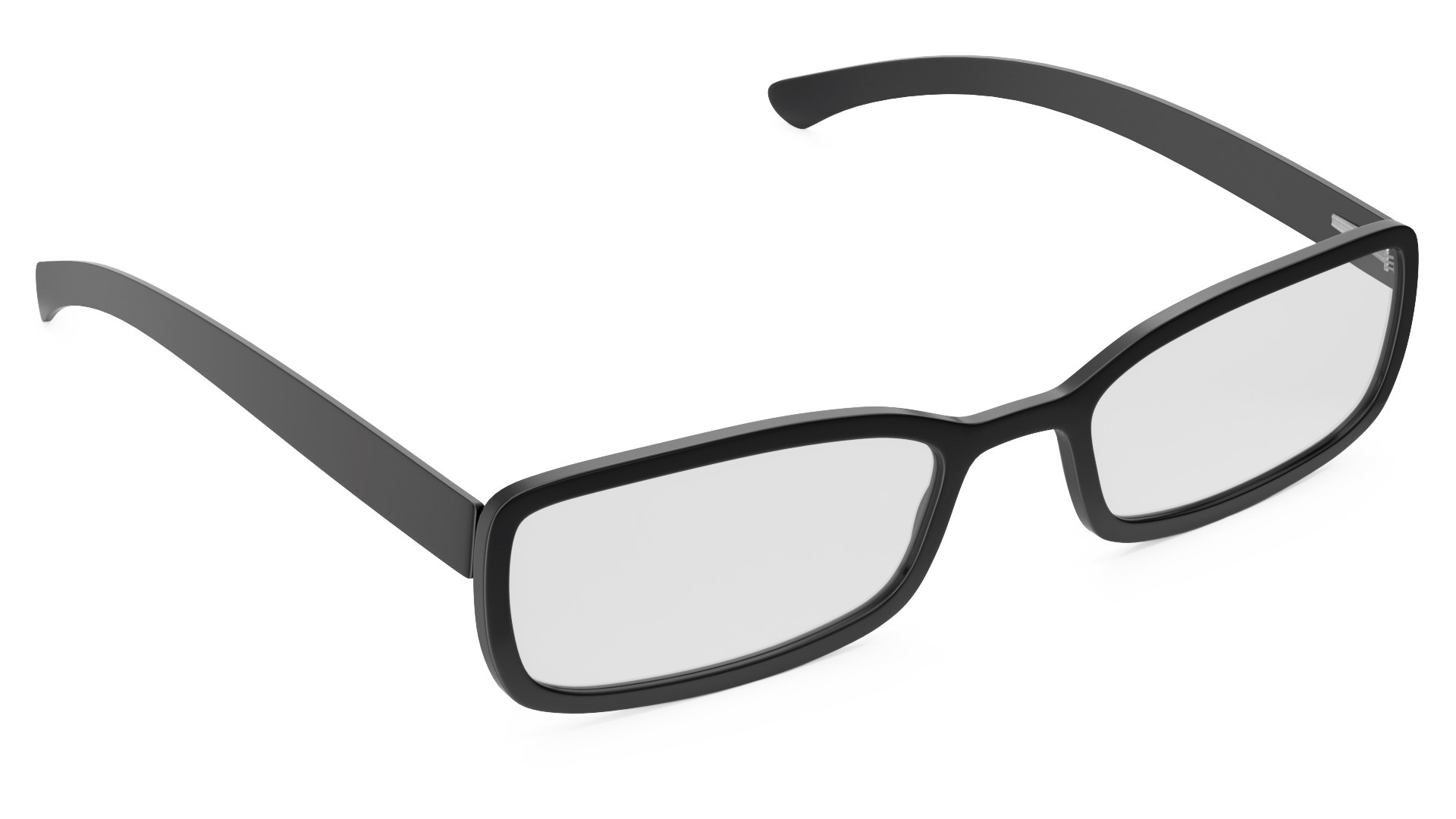 Optical Square Glasses Black 3D - TurboSquid 2143554