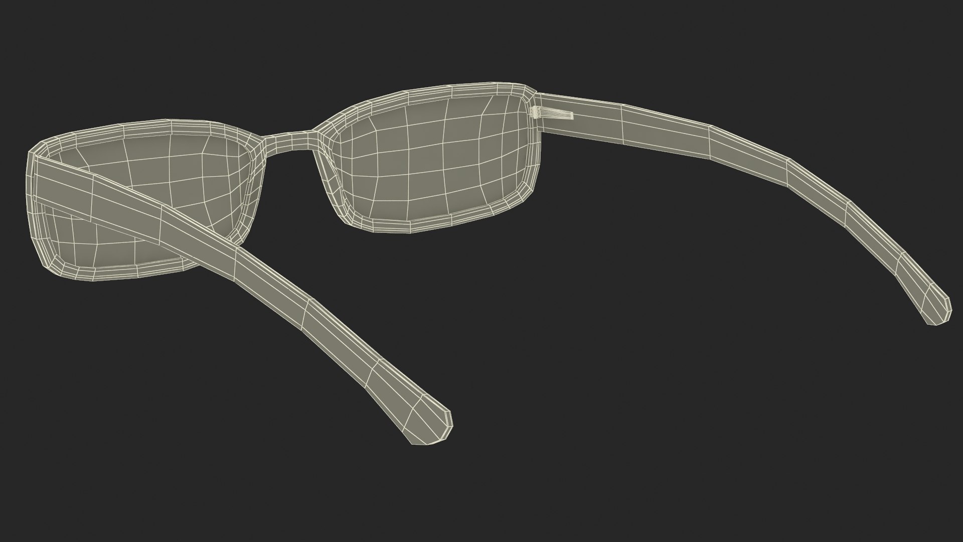 Optical Square Glasses Black 3d Turbosquid 2143554