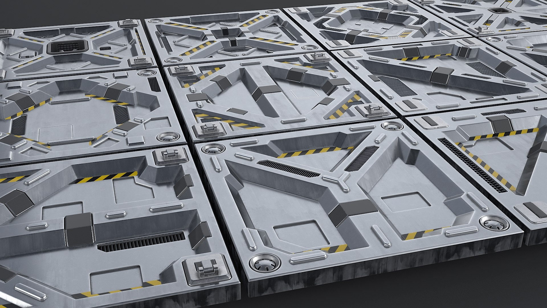 Sci-Fi Panels Metal Subdivision Ready model - TurboSquid 2160572