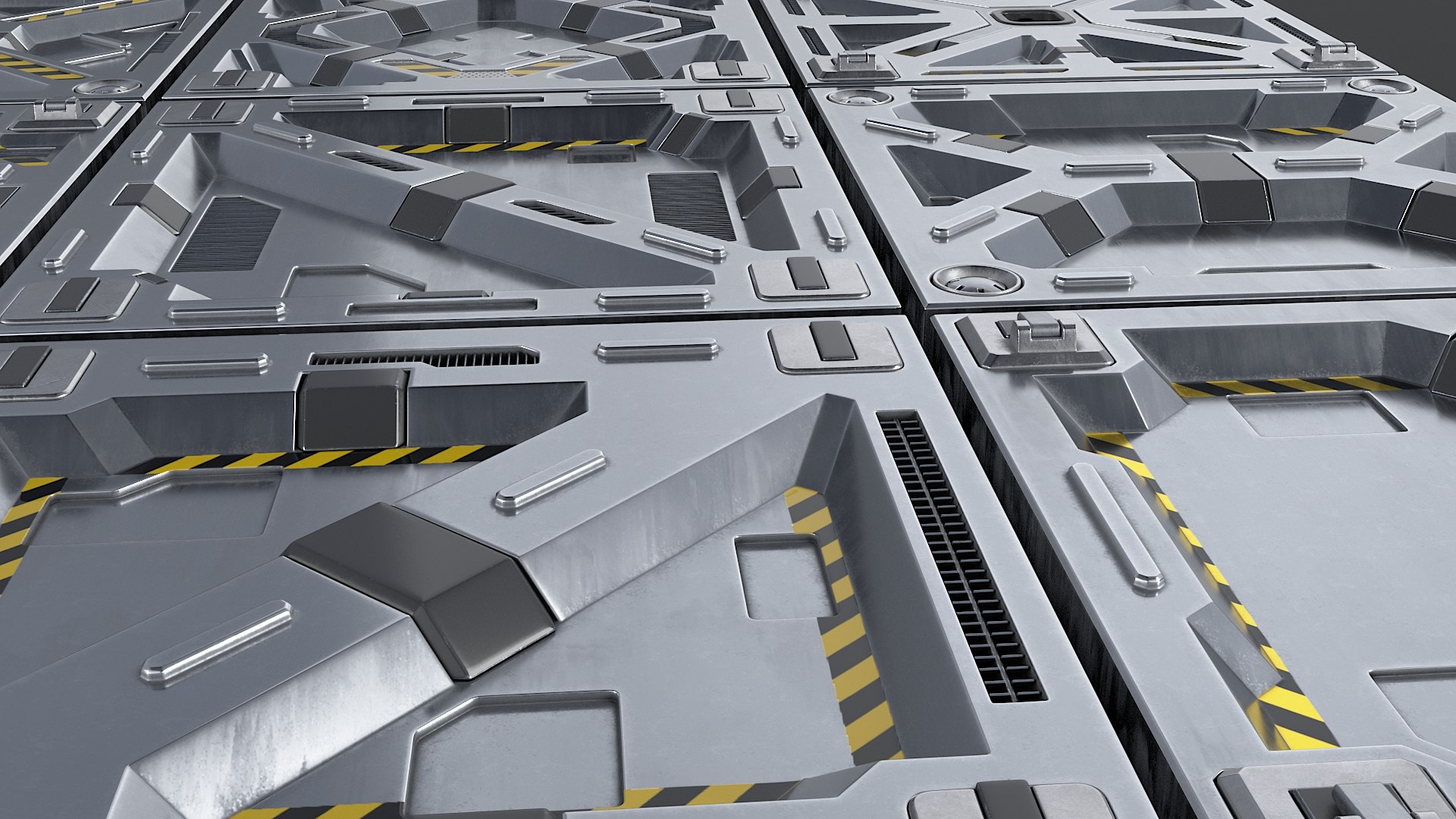 Sci-Fi Panels Metal Subdivision Ready model - TurboSquid 2160572
