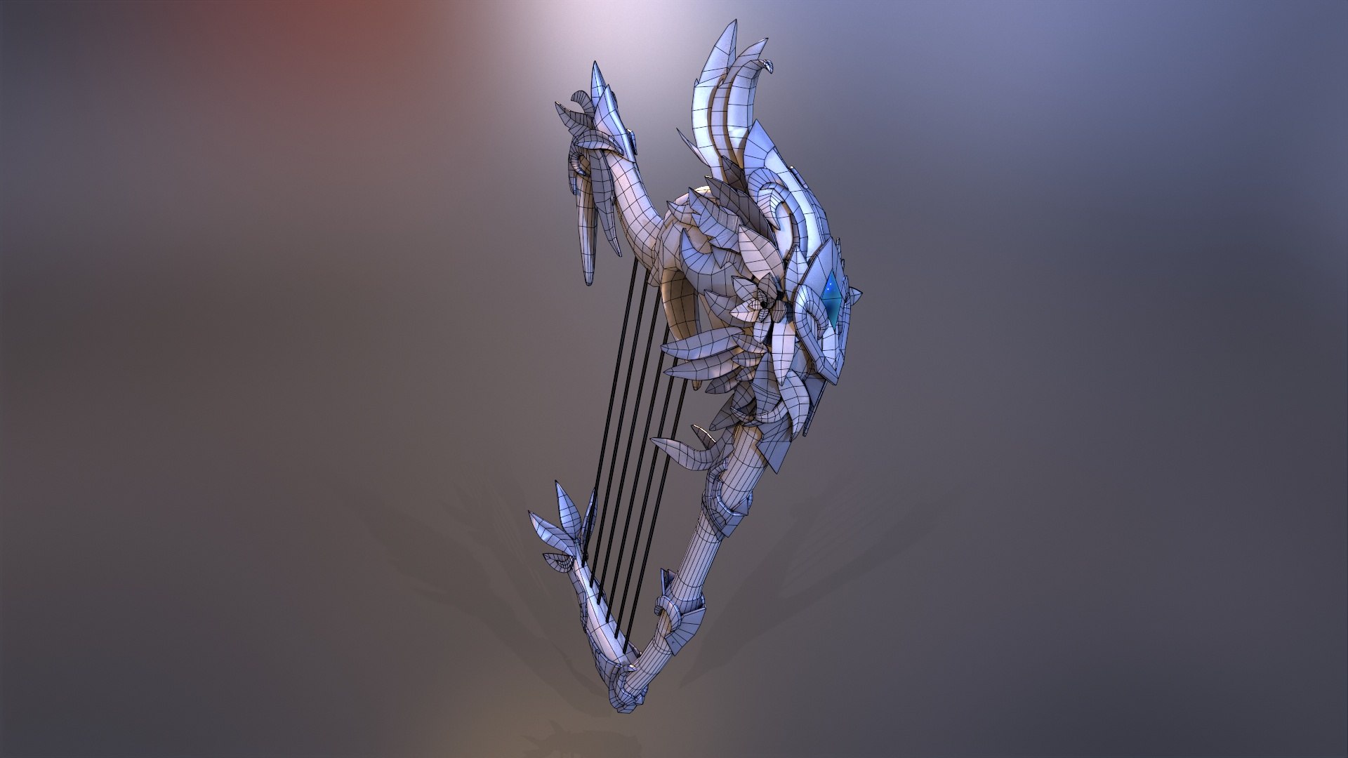 Fantasy Harp 3D - TurboSquid 2139074