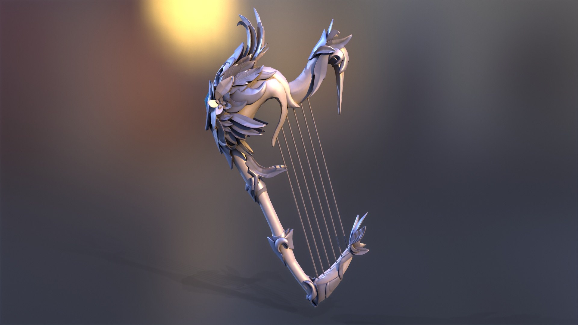 Fantasy Harp 3D - TurboSquid 2139074