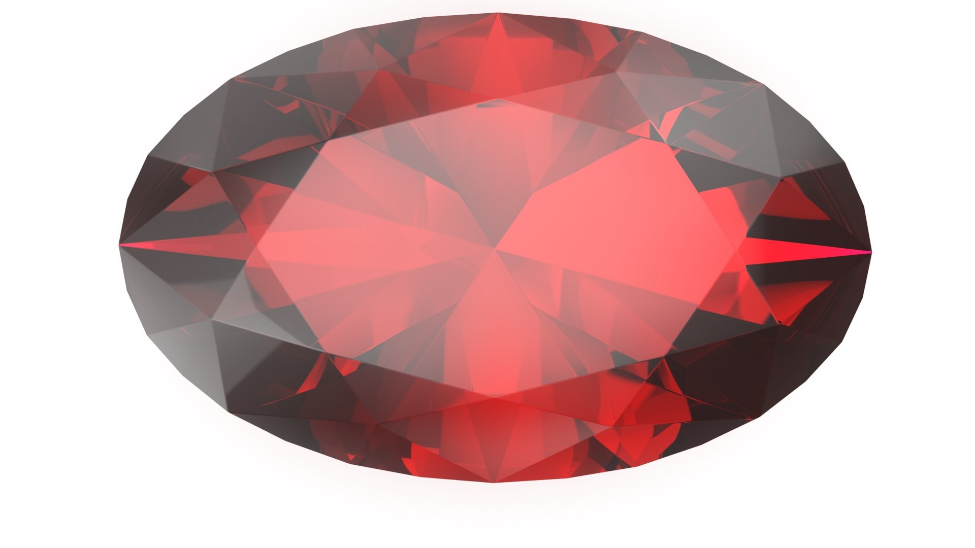 Oval Cut Ruby 3D model - TurboSquid 1863287
