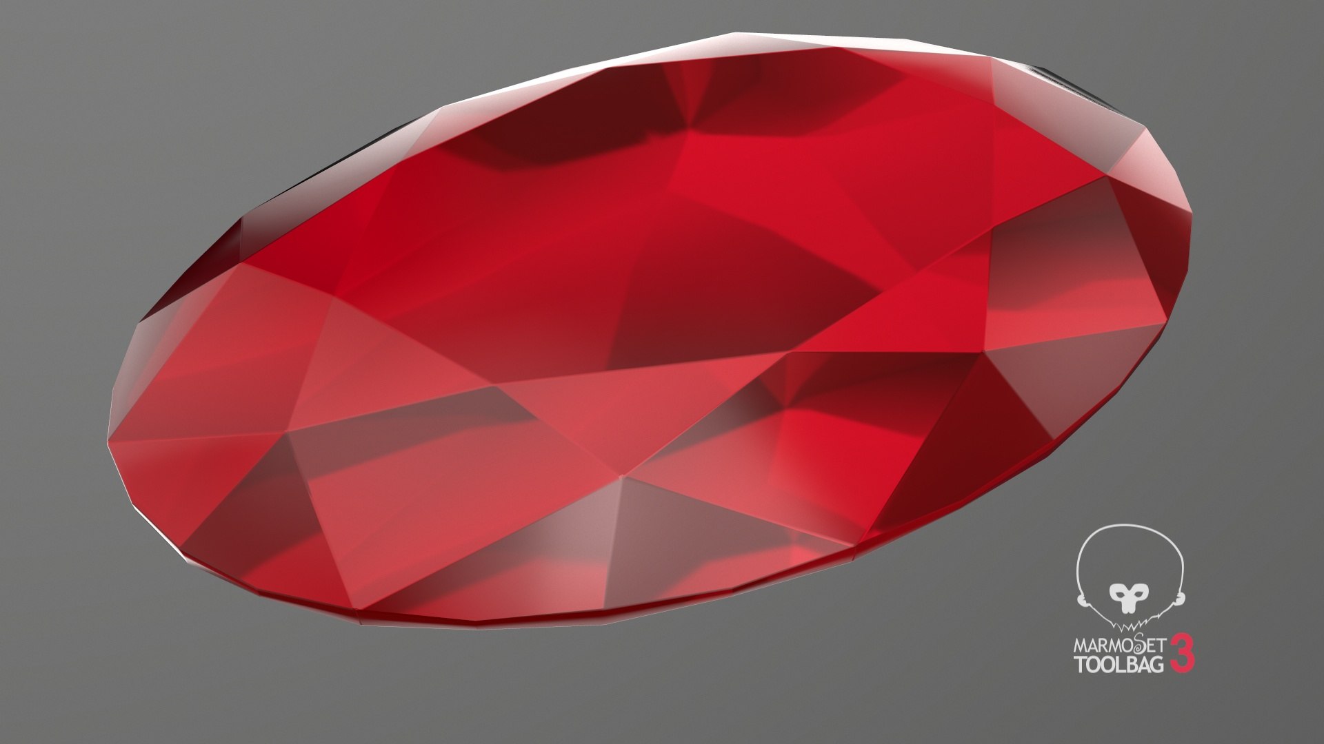 Oval Cut Ruby 3D model - TurboSquid 1863287