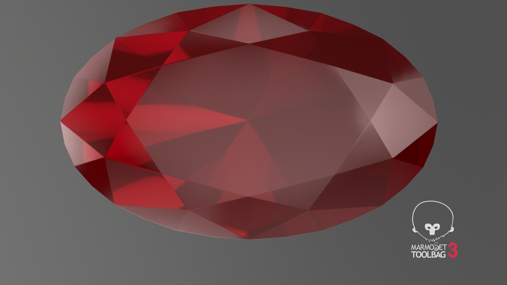 Oval Cut Ruby 3D model - TurboSquid 1863287