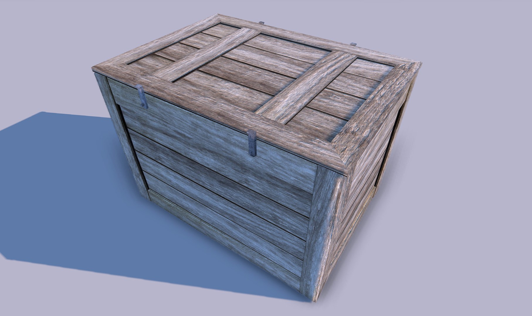 Wooden Crate 3d Obj