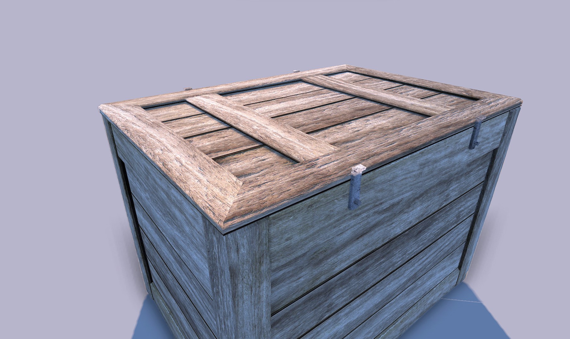 Wooden Crate 3d Obj